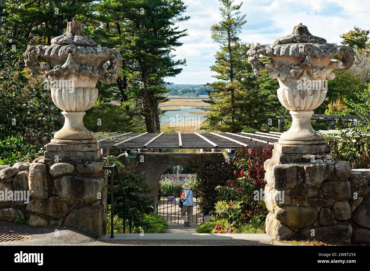 The Crane Estate - Ipswich, Massachusetts. A visitor enters through the ...