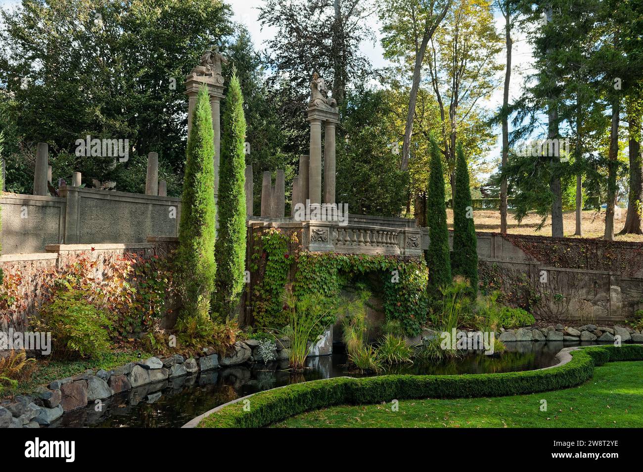 The Crane Estate - Ipswich, Massachusetts. A view of the Greek inspired ...