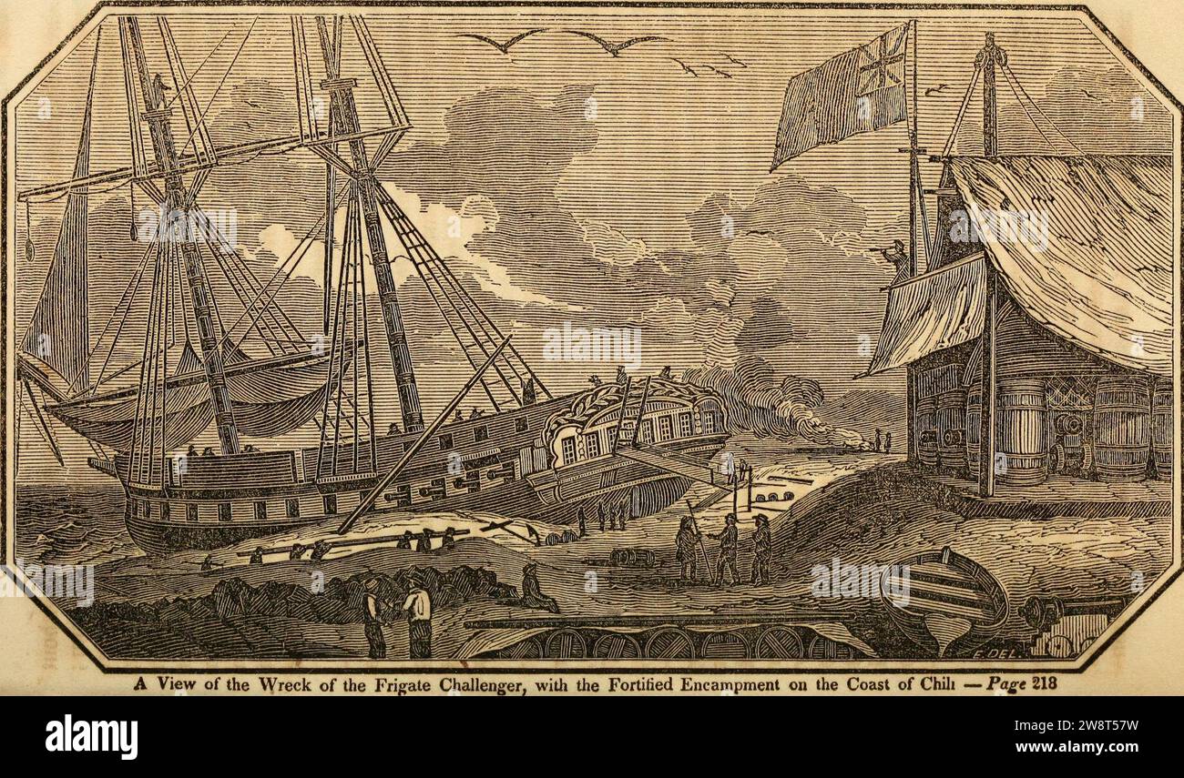 Wreck of HMS Challenger Stock Photo - Alamy