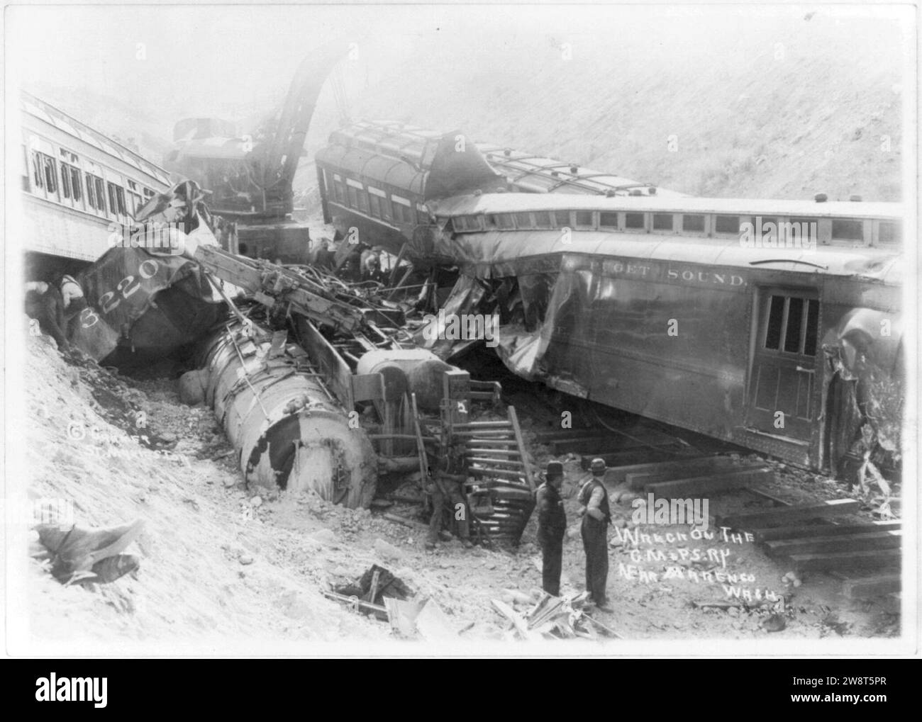 Wreck on the Chicago, Milwaukee & Puget Sound Railway, May 30, 1911 ...