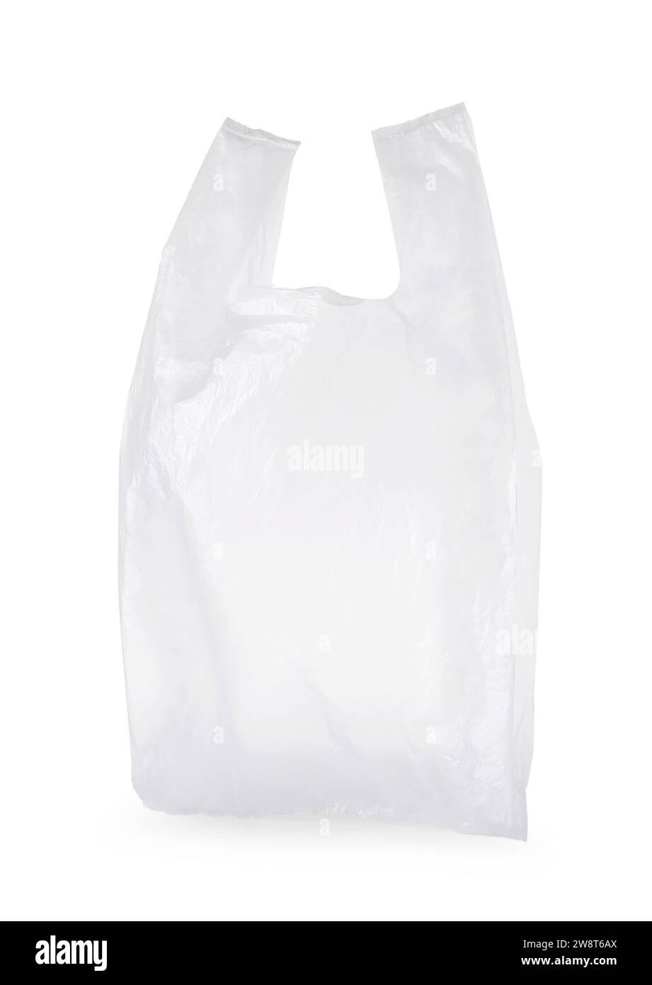 One empty plastic bag isolated on white Stock Photo - Alamy