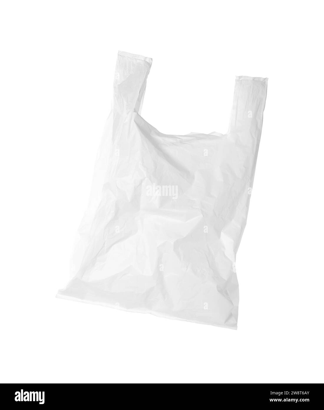 One empty plastic bag isolated on white Stock Photo - Alamy