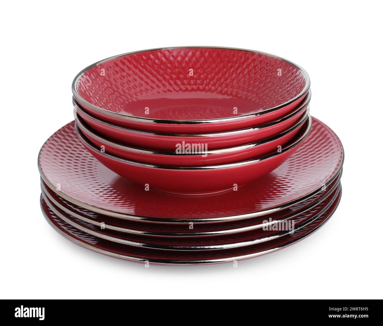 Dinnerware plates bowls on Cut Out Stock Images & Pictures - Alamy
