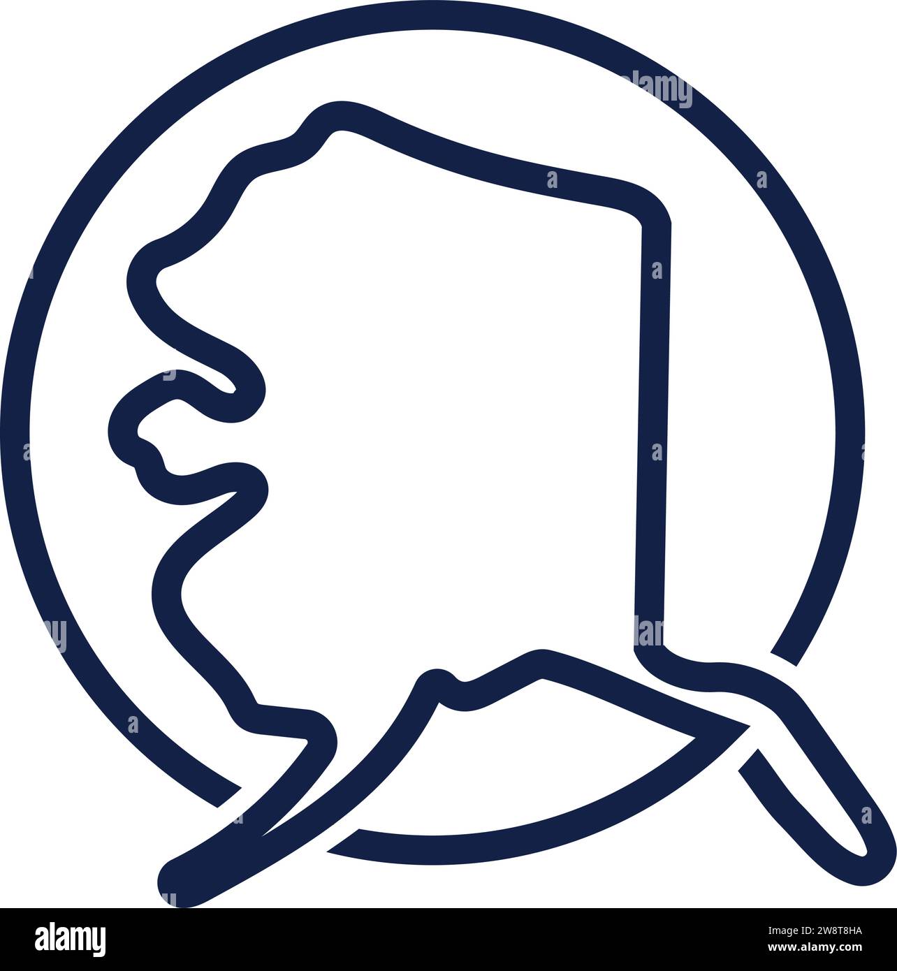 Alaska map black and white hi-res stock photography and images - Alamy