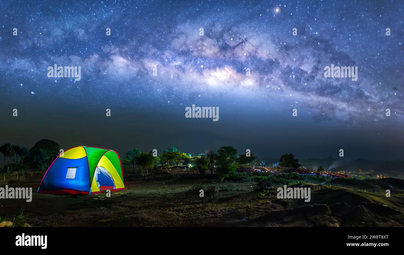 Nighttime atmosphere on the plains of Goa Cina Beach, Malang, Indonesia ...