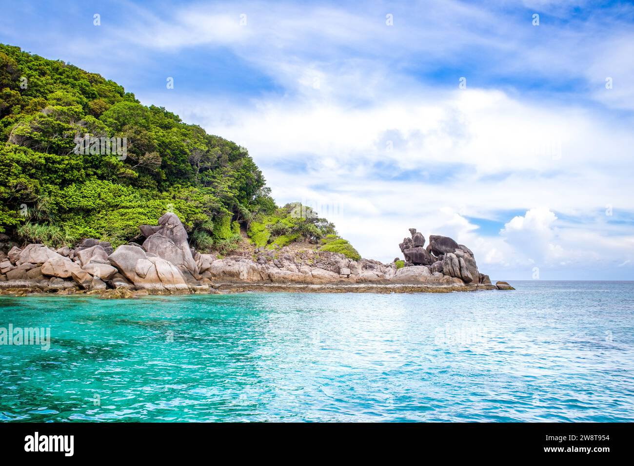 Beautiful panoramic tropical landscape of the Similan Islands in ...