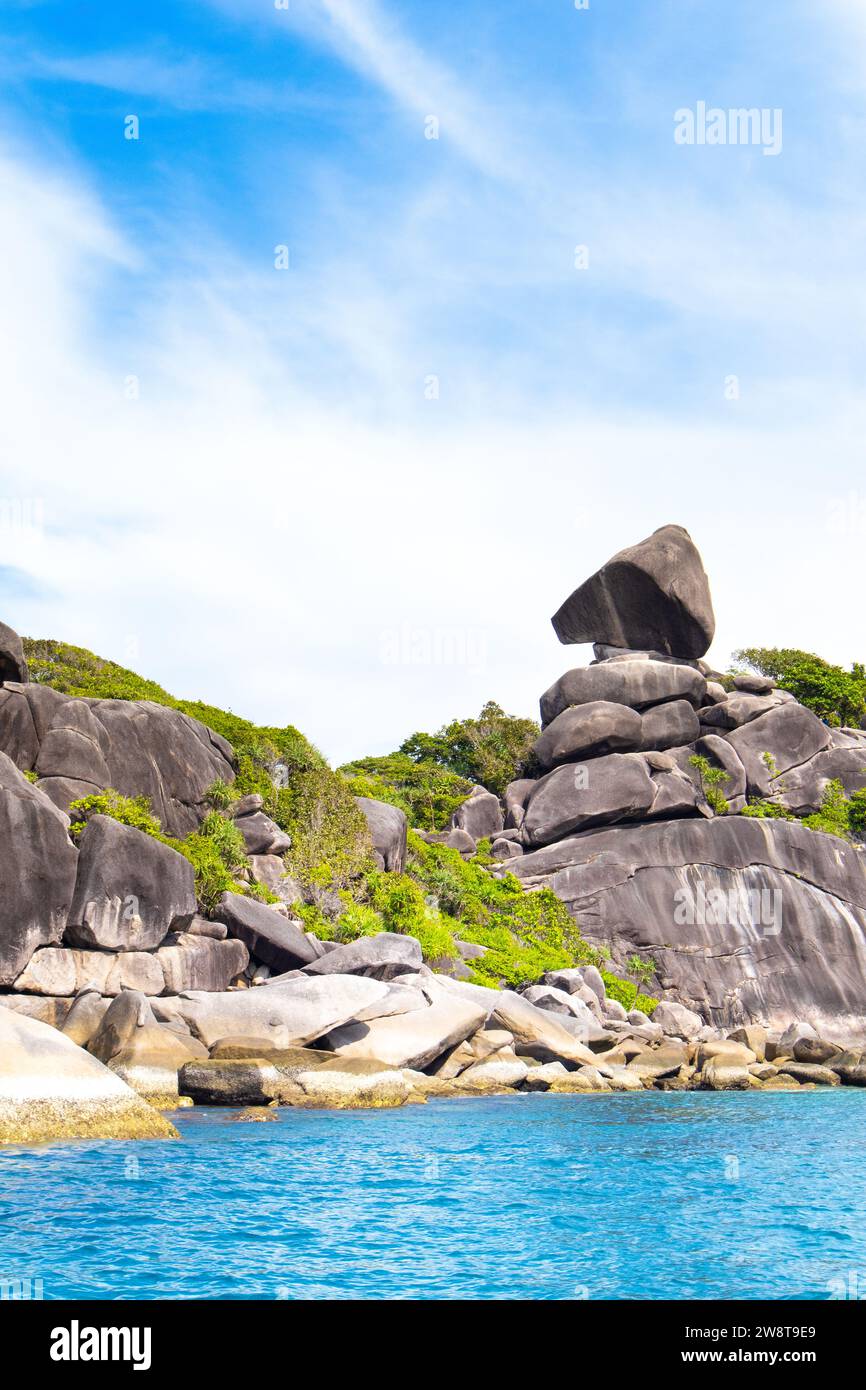 Beautiful panoramic tropical landscape of the Similan Islands in ...