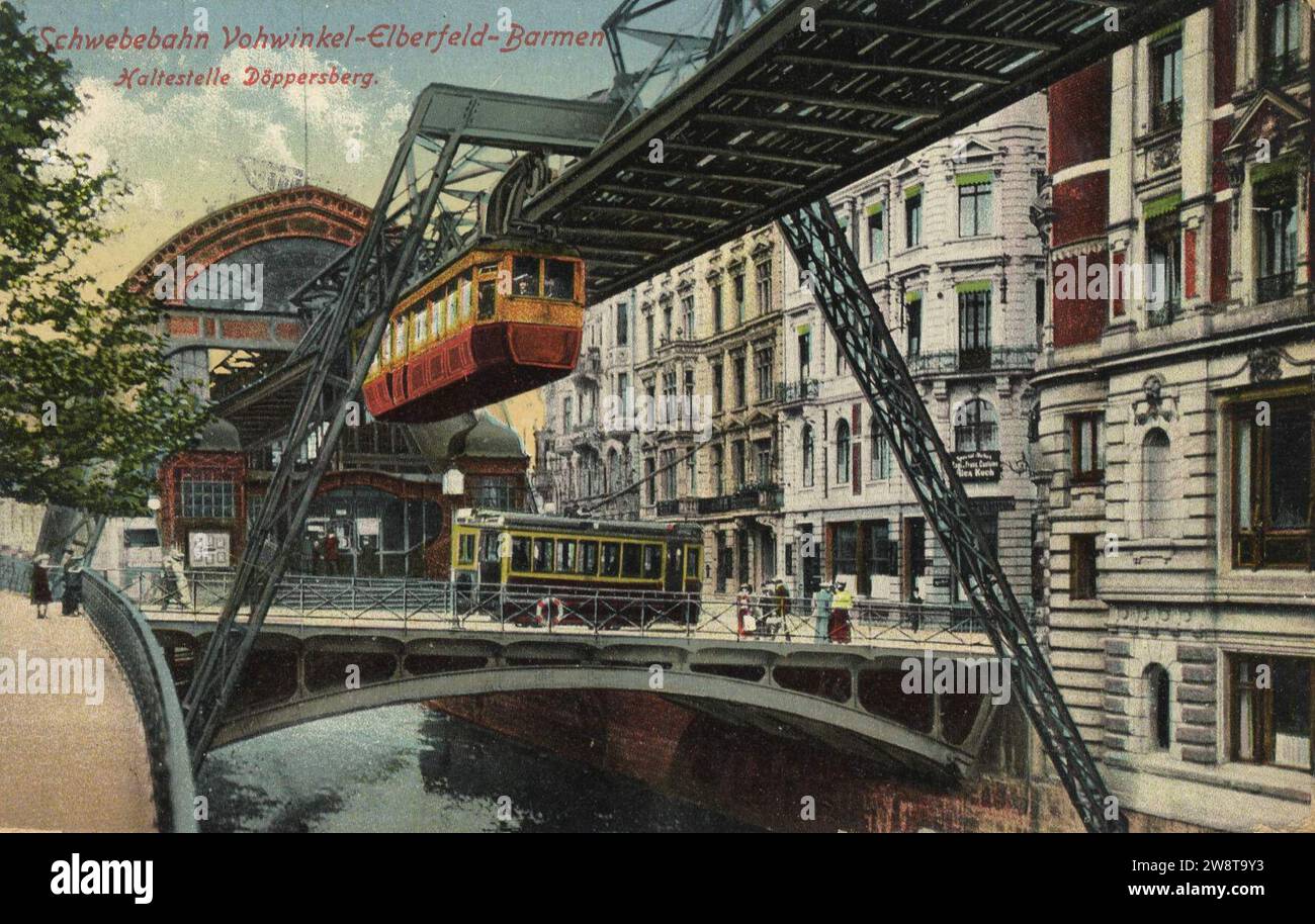 Wuppertal, Nordrhein-Westfalen - Schwebebahn Vohwinkel-Elberfeld-Barmen ...