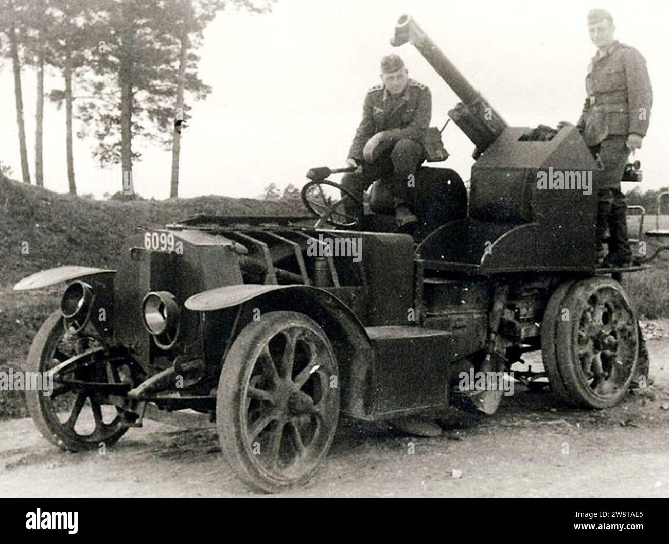 WW II Captured French Autocanon De Dion-Bouton Stock Photo - Alamy