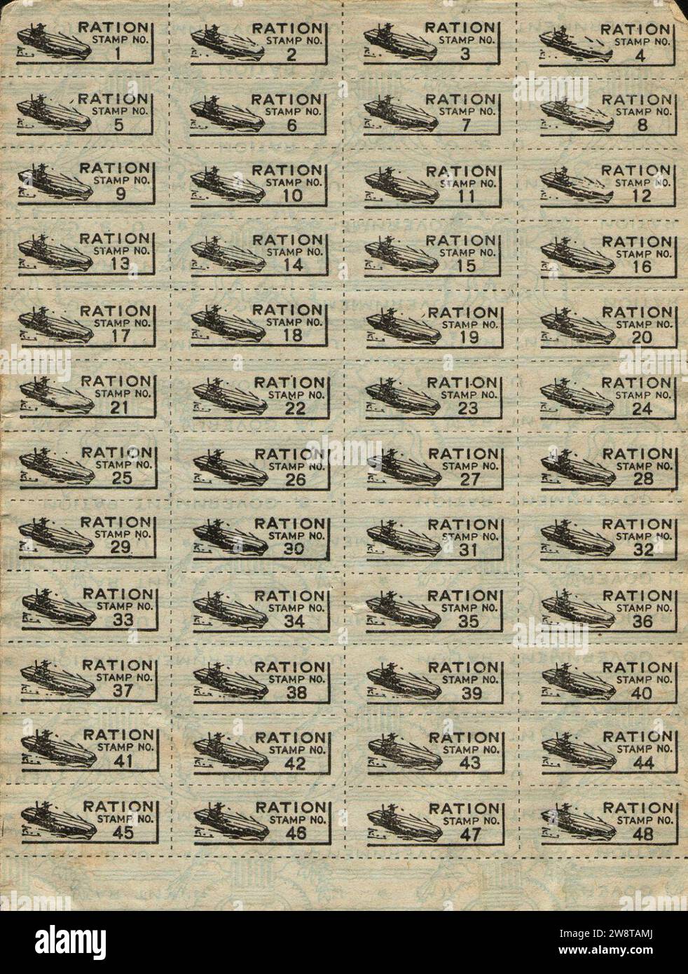 WWII USA Ration Stamps 4 Stock Photo - Alamy