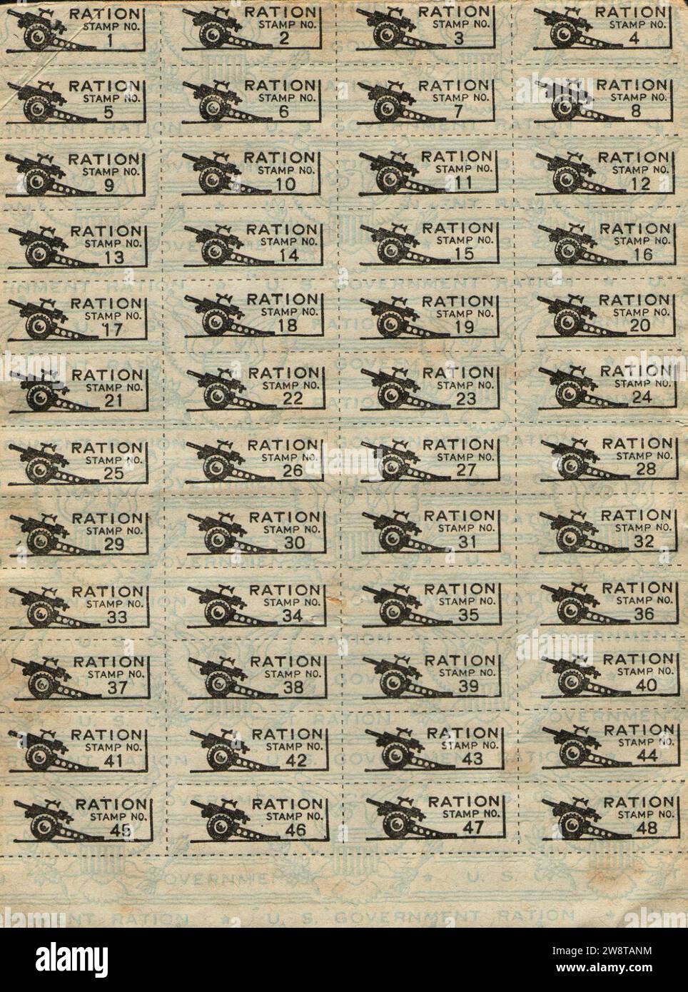 WWII USA Ration Stamps 2 Stock Photo - Alamy