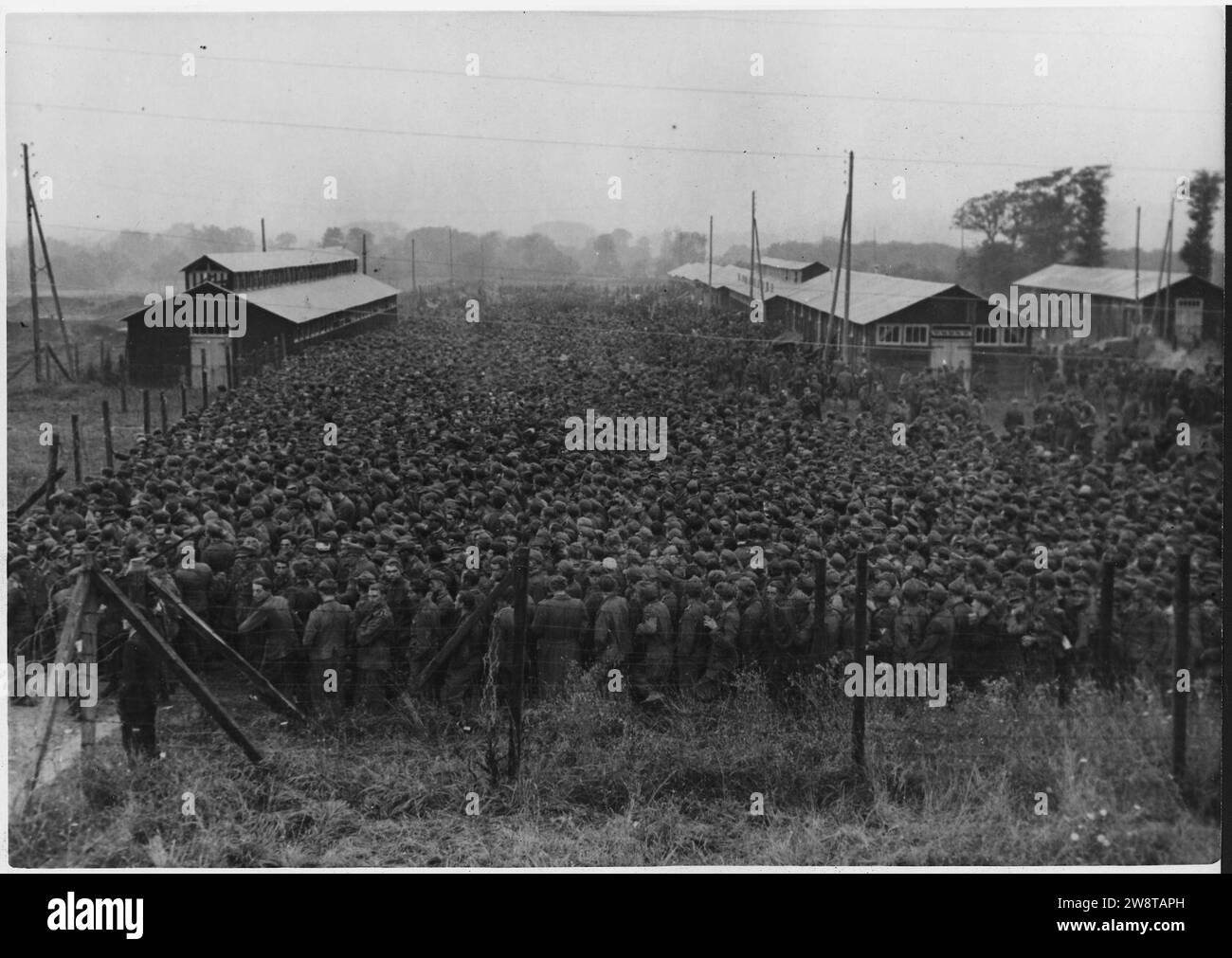 WWII, Europe, France, ''German POWs - 10,000 Nazi Prisoners'' Stock ...