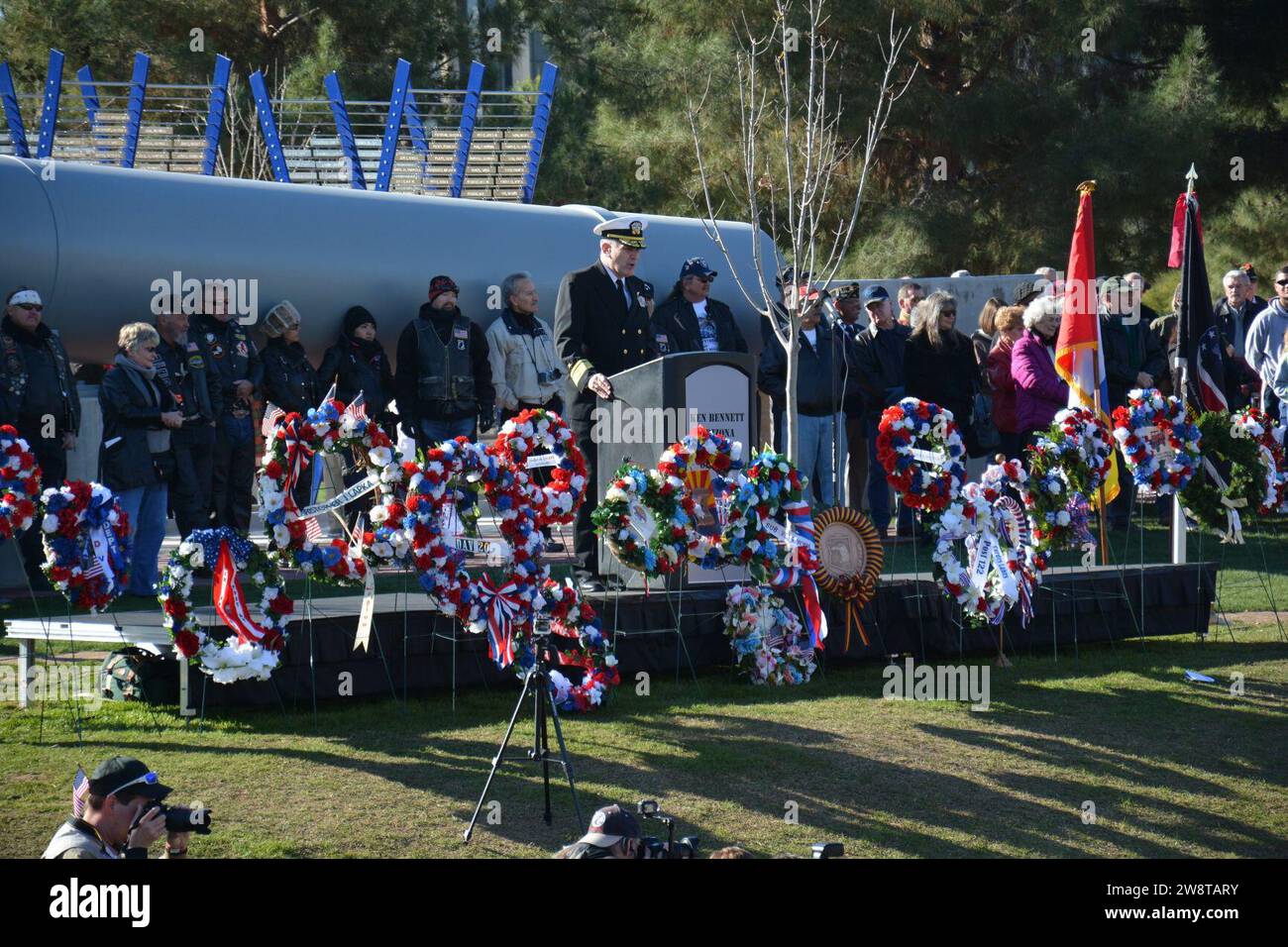 WWII, USS Arizona Memorial dedication in Phoenix 131207 Stock Photo - Alamy