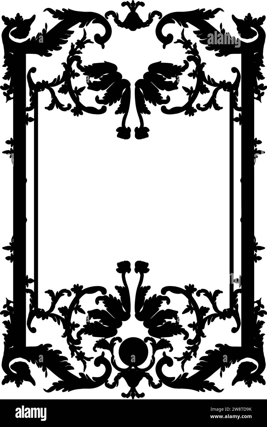 Gothic Frame Vector. Illustration Isolated On White Background. A ...