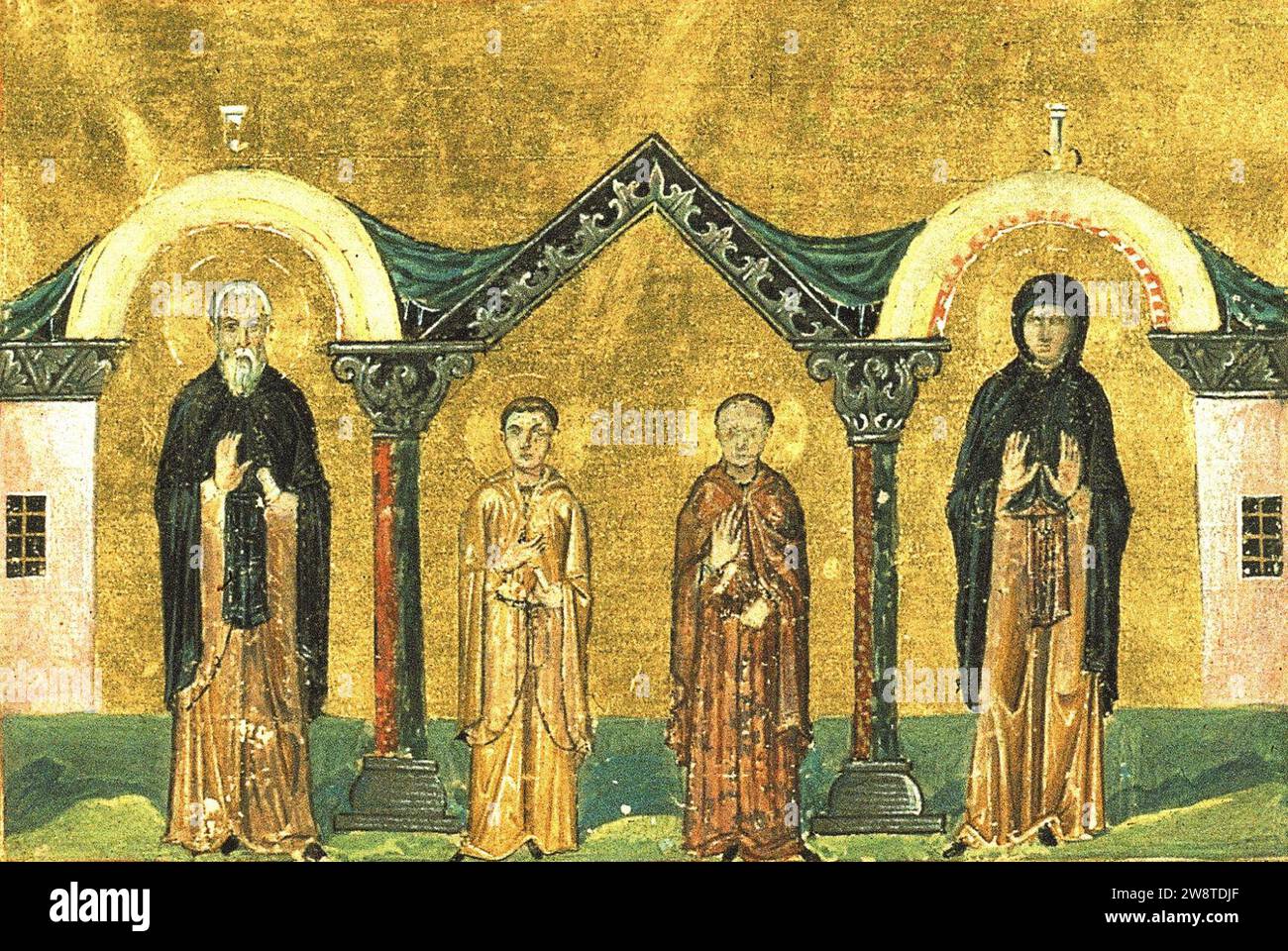 Xenophon and his wife, Saint Mary, and their two sons, Arcadius and ...