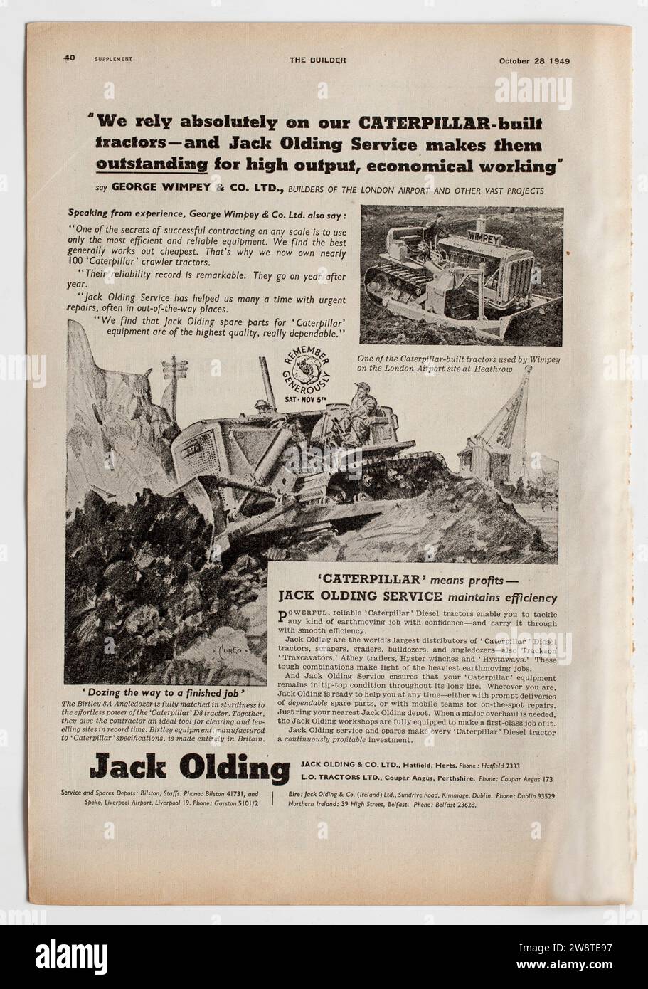 Advertising from a copy of 1940s The Builder Magazine - Jack Olding ...