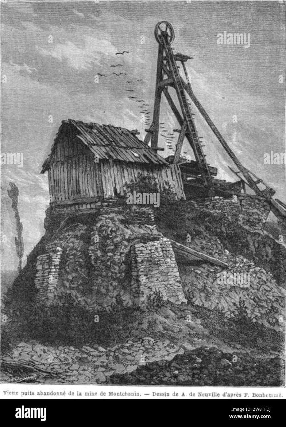 XIXe - Mines de Montchanin - 02 Stock Photo - Alamy