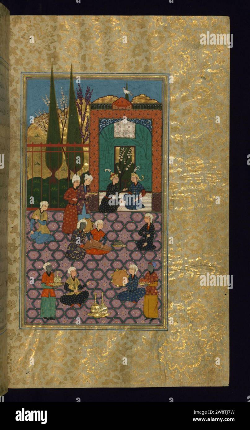 Yadkar al-Katib - Shahpur Visiting Shirin Stock Photo - Alamy