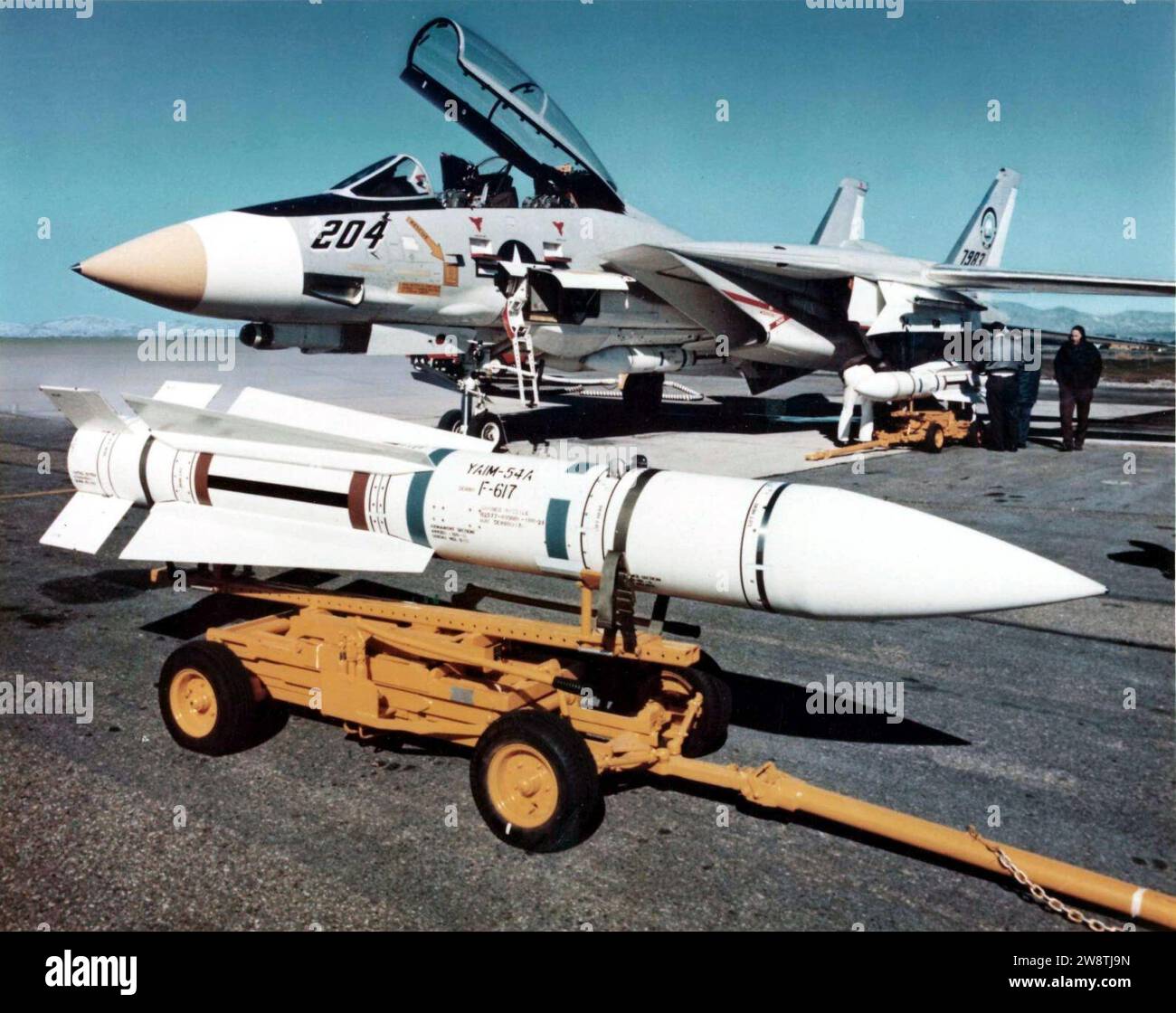 YAIM-54A Phoenix missile with F-14A Tomcat in 1973 Stock Photo - Alamy