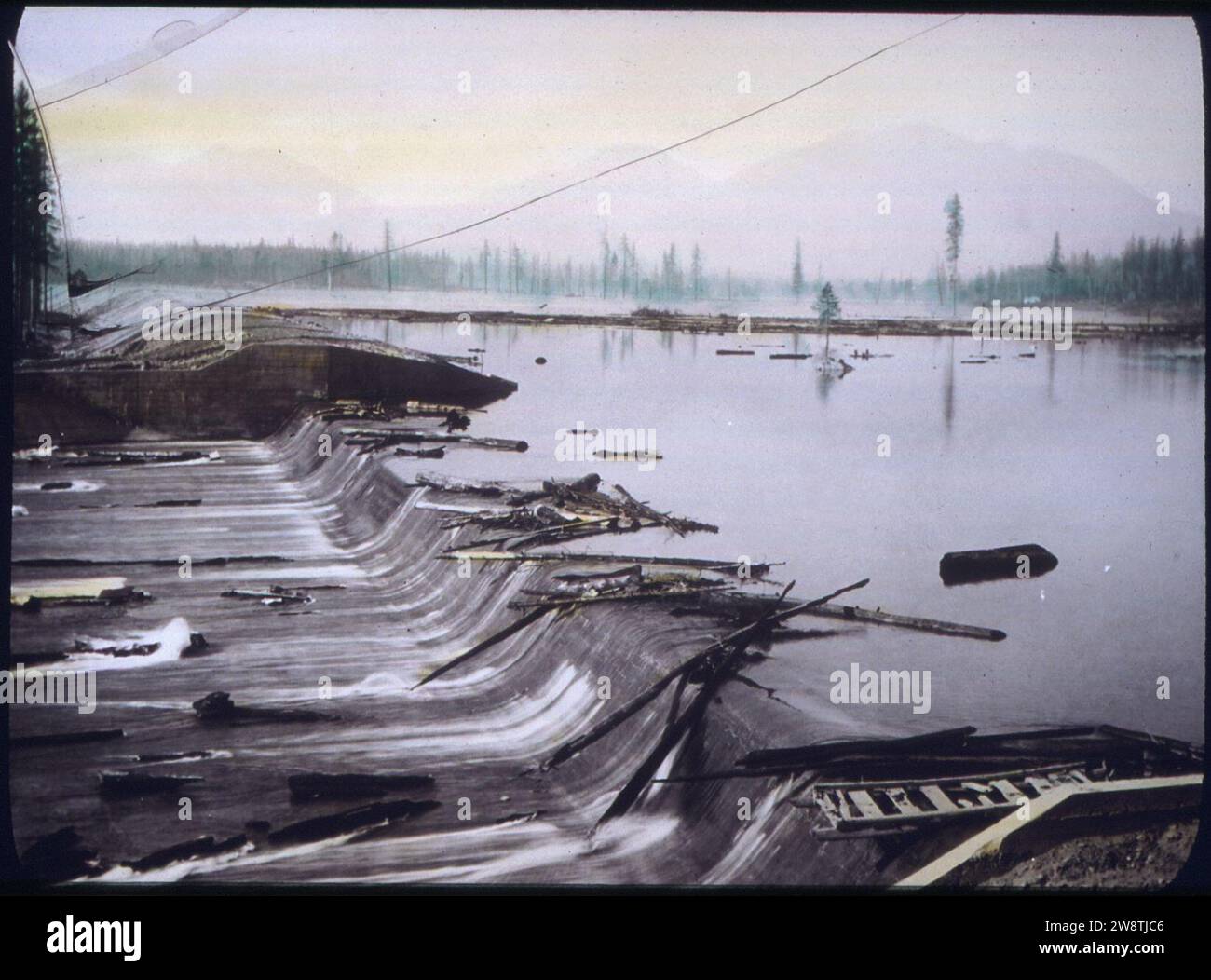 Yakima Project - General View - Bumping Lake Dam - Washington Stock ...