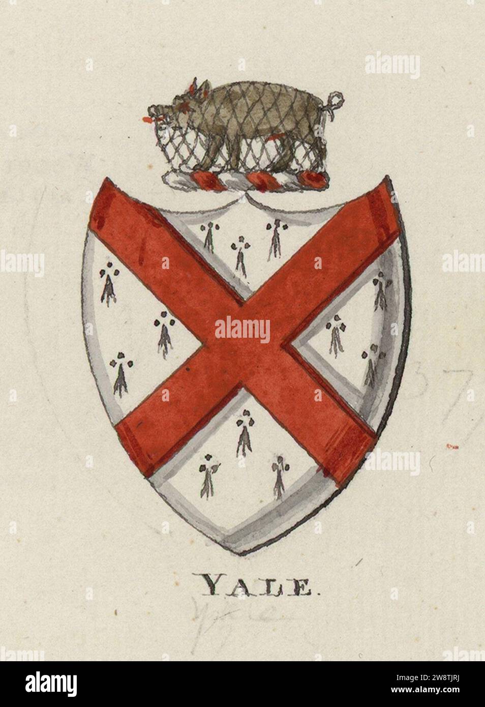 Yale family chrest Stock Photo - Alamy