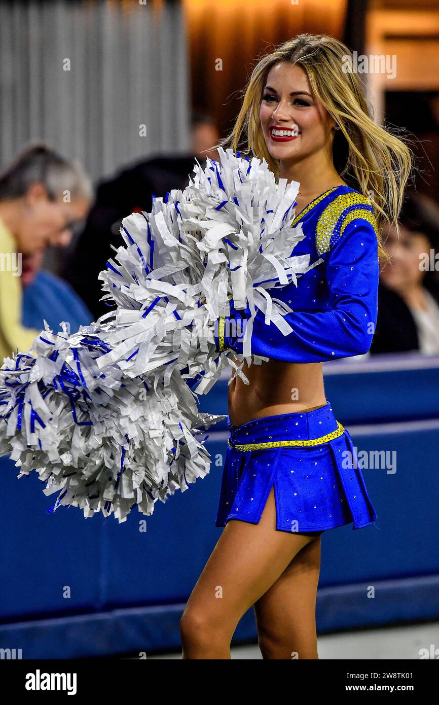 December 21, 2023 Inglewood, CA.Los Angeles Rams cheerleader performs ...