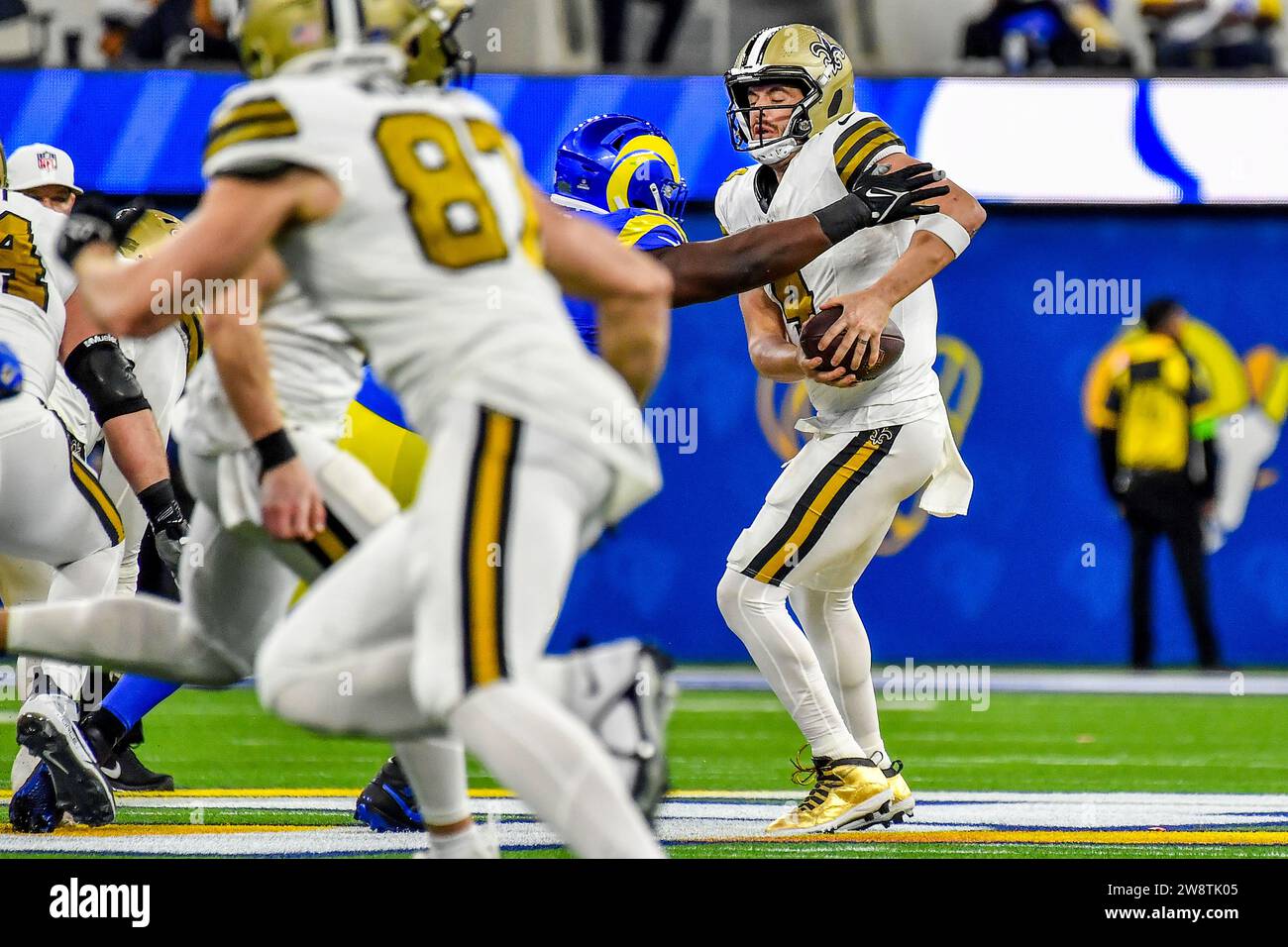 Inglewood, CA. 21st Dec, 2023. Los Angeles Rams defensive tackle Kobie ...