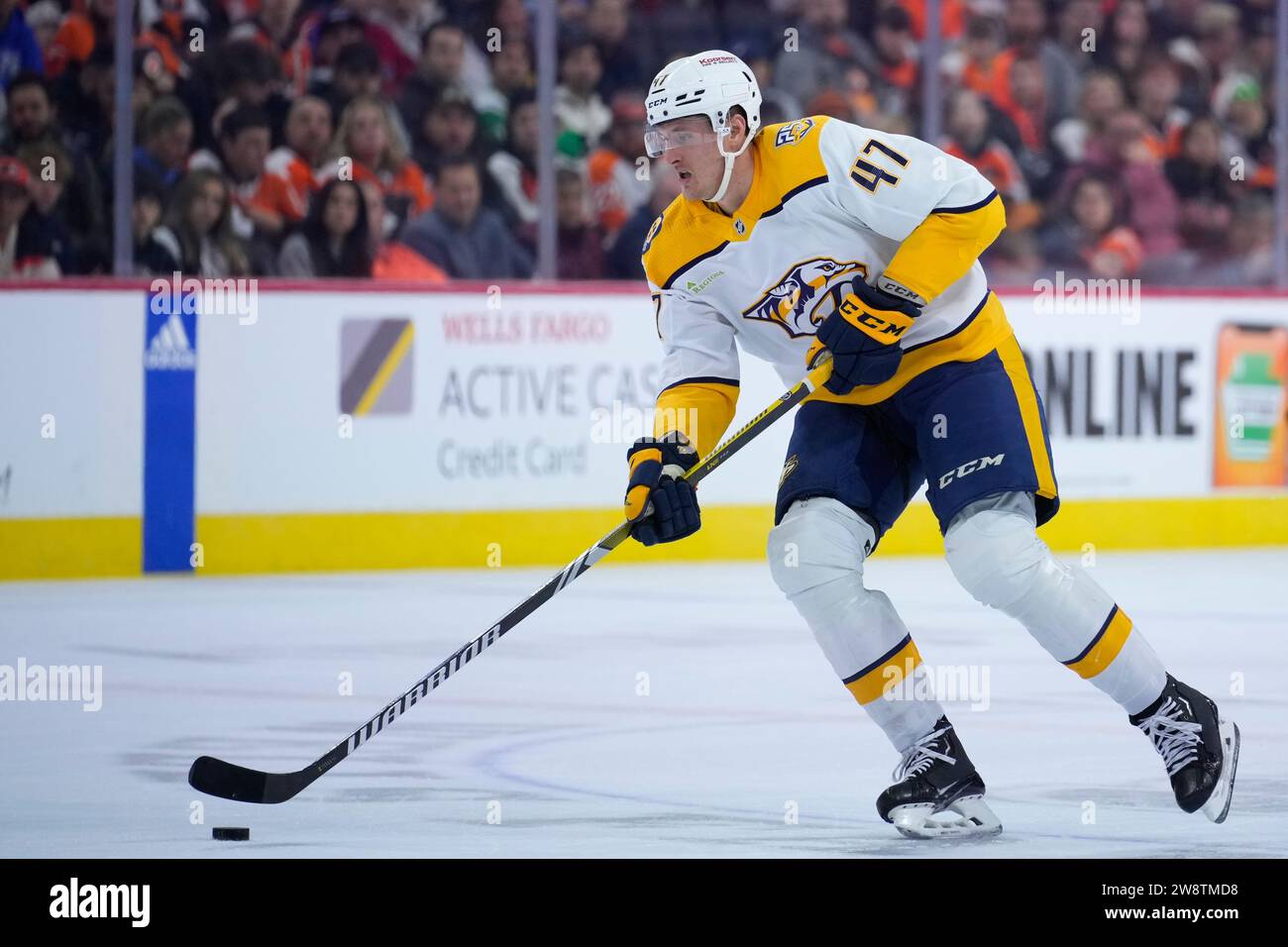 Nashville Predators' Michael McCarron plays during an NHL hockey game ...