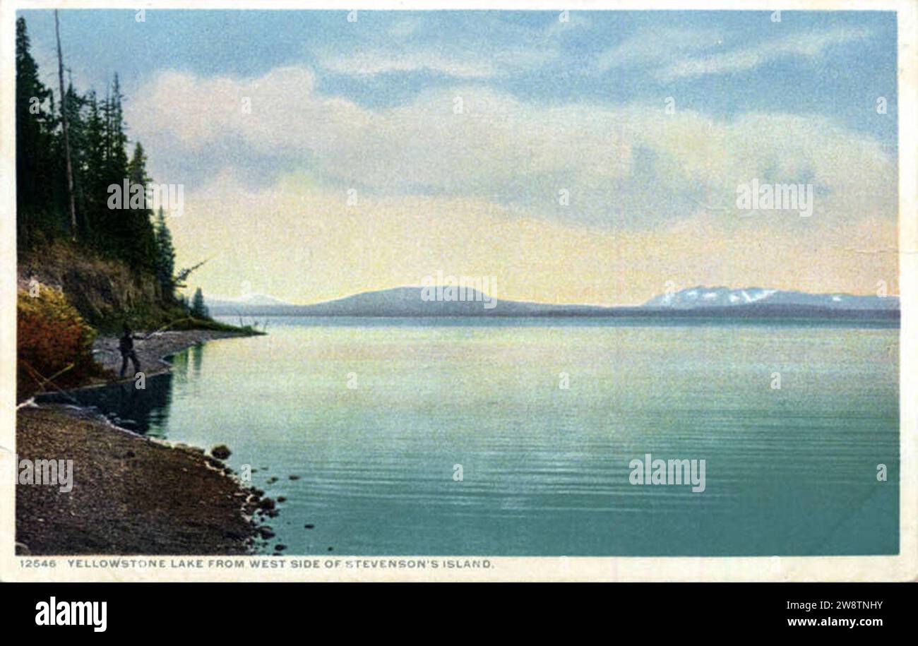 Yellowstone Lake from West Side of Stevenson's Island Stock Photo - Alamy