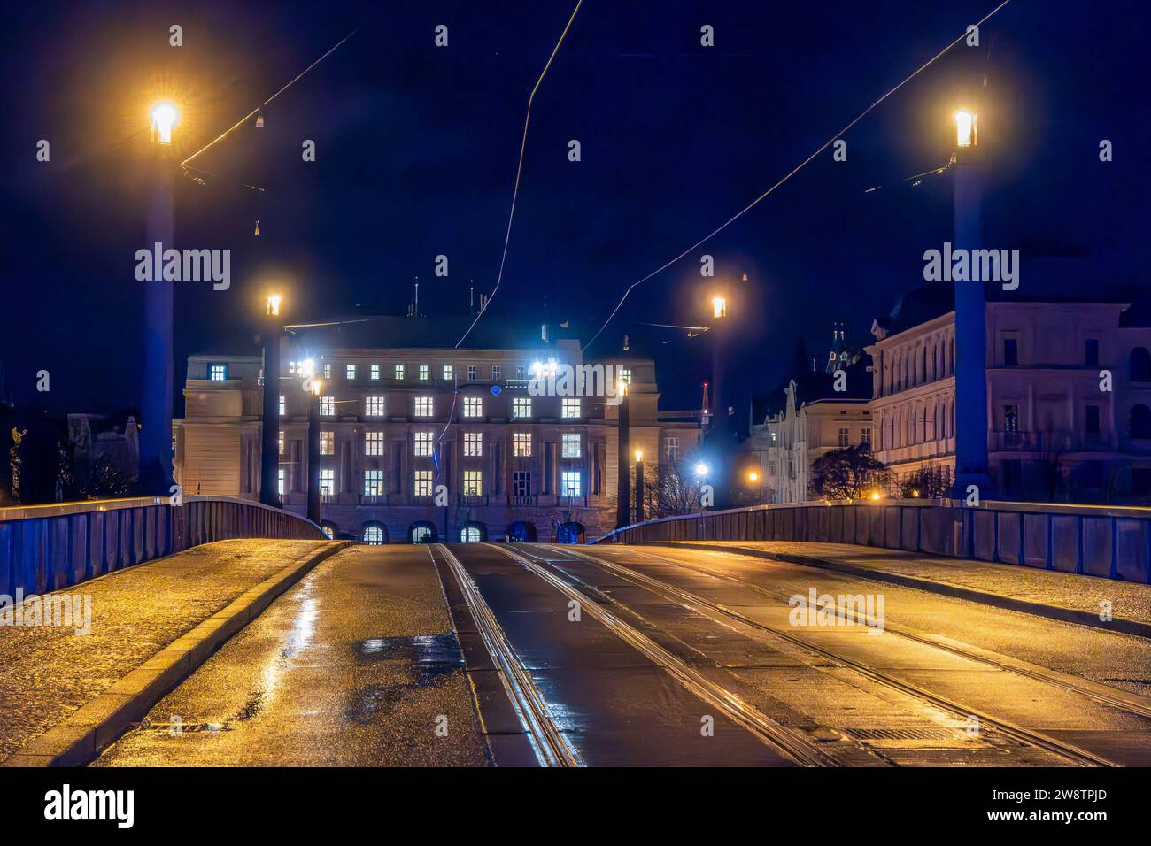 Prague, Czech Republic. 21st Dec, 2023. Scene of a shooting with building of Charles University ...