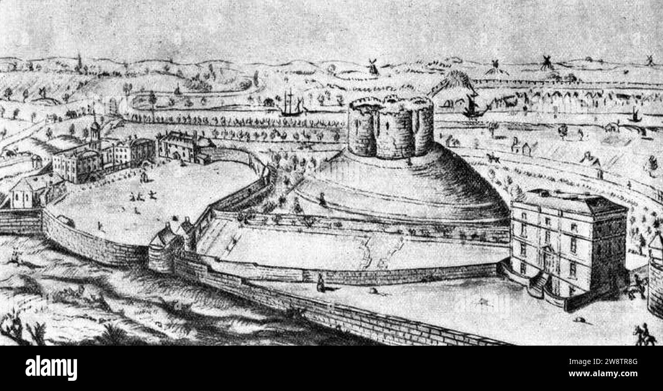 York Castle in 1820 Stock Photo - Alamy