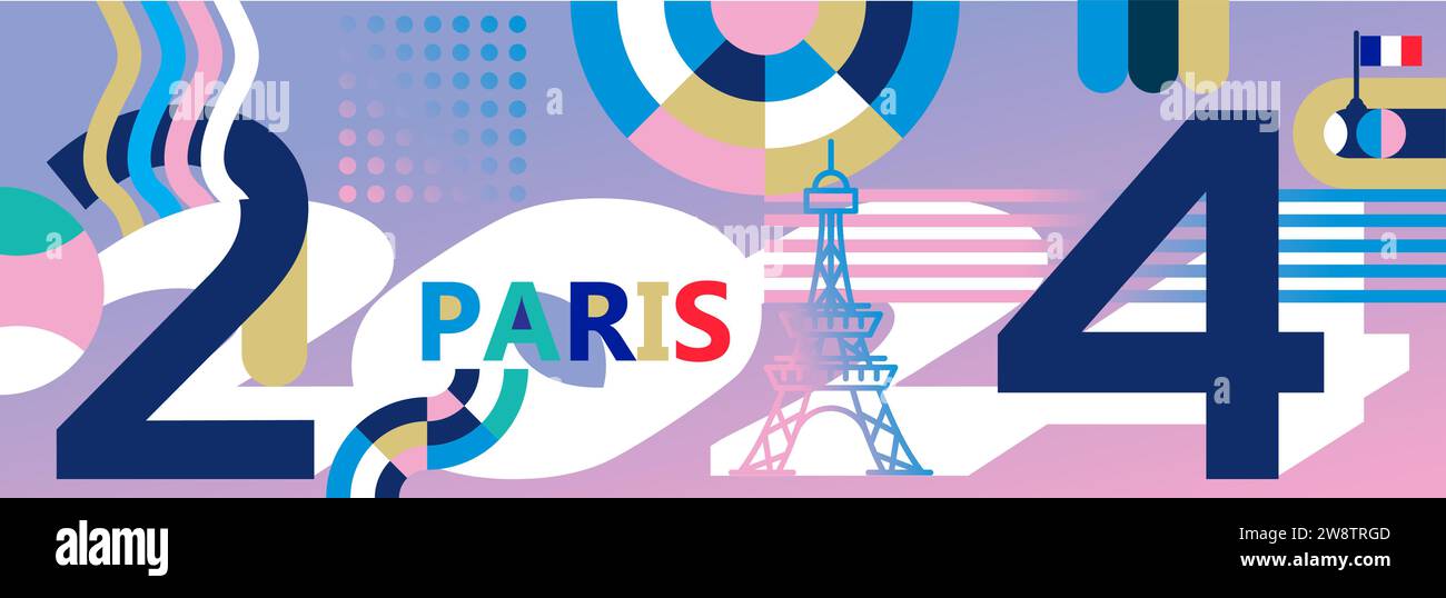 Paris 2024 icons Stock Vector Images - Alamy