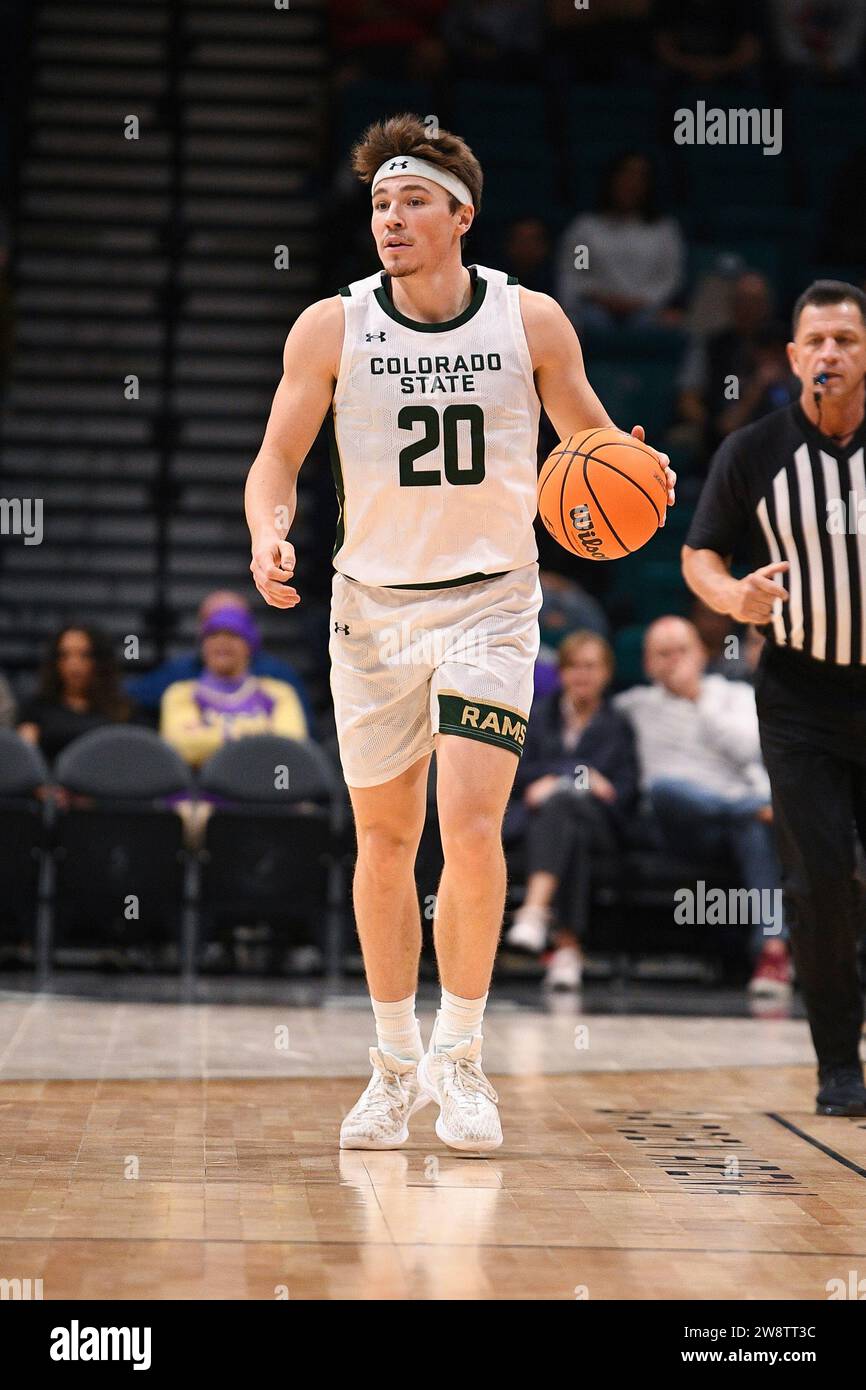 LAS VEGAS, NV - DECEMBER 02: Colorado State Rams guard Joe Palmer (20 ...