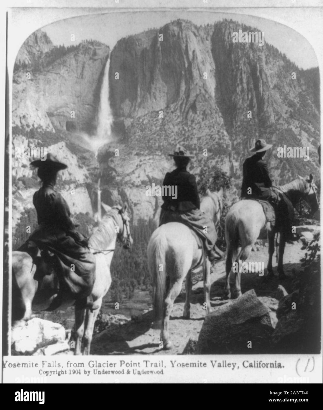 Yosemite Falls, from Glacier Point Trail, Yosemite Valley, California ...