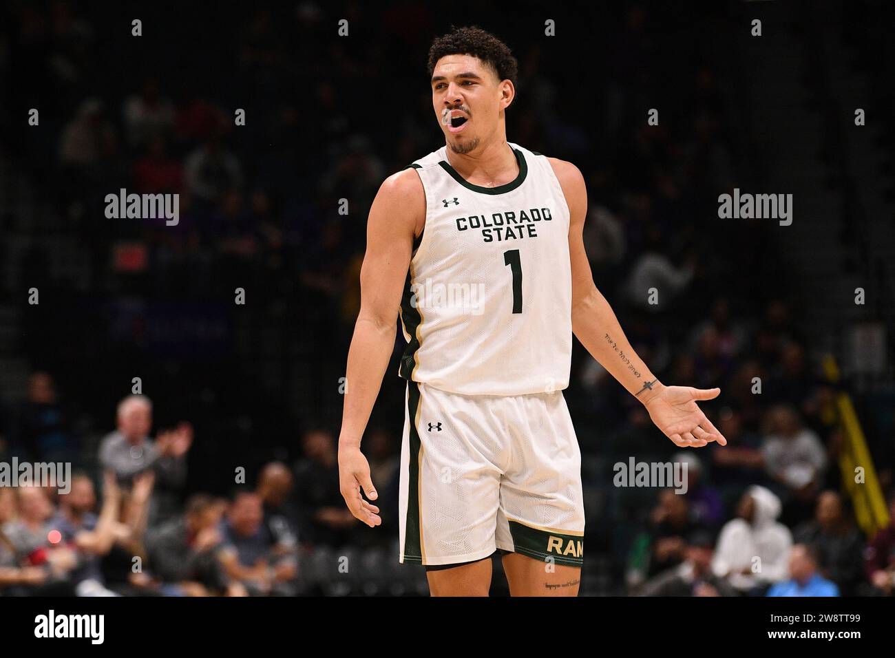 LAS VEGAS, NV - DECEMBER 02: Colorado State Rams forward Joel Scott (1 ...