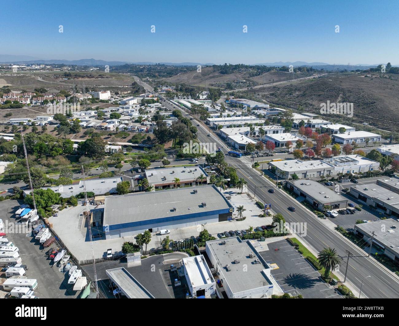 Aerial view valley oceanside hi-res stock photography and images - Alamy
