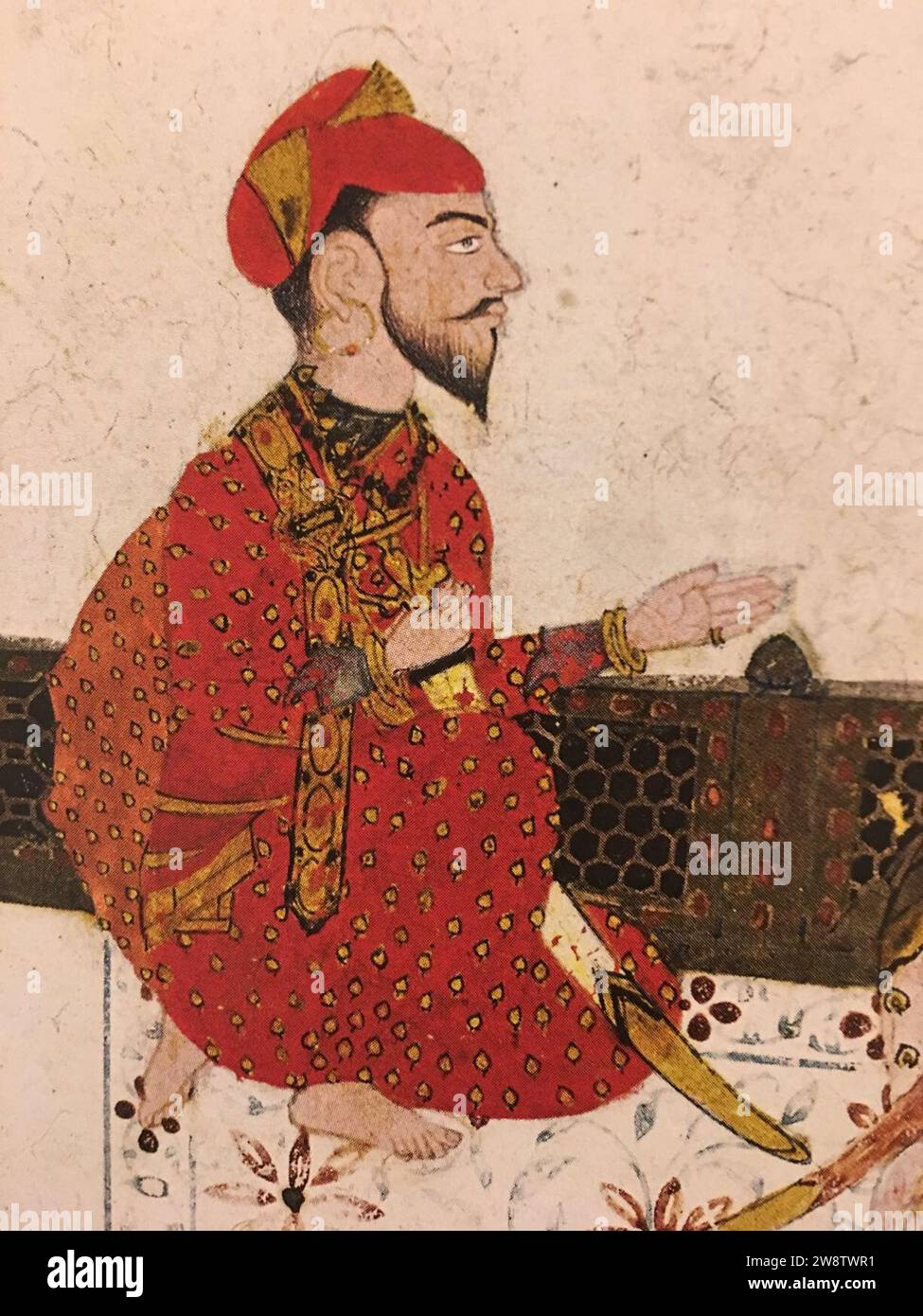 Young Maharaja Ranjit Singh wearing red Stock Photo - Alamy