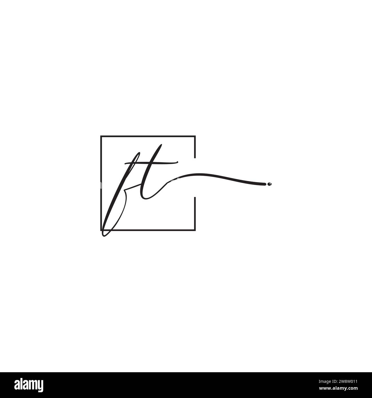 Ft letter logo design hi-res stock photography and images - Alamy