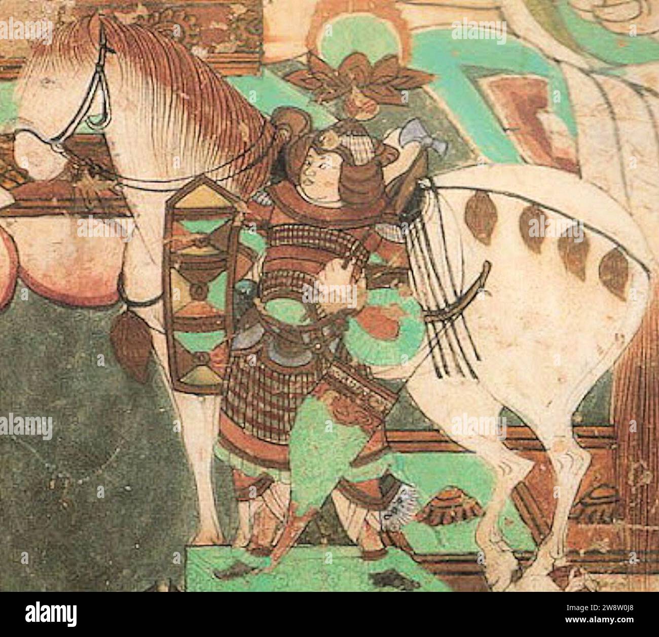 Yulin caves, Tang cavalryman Stock Photo - Alamy