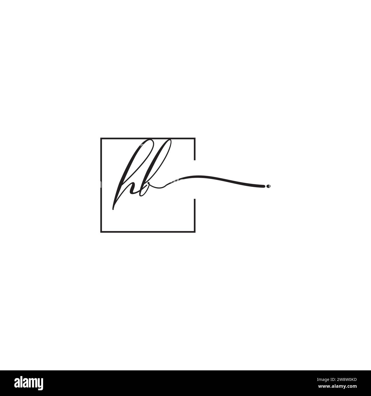 Handwritten hb letter Stock Vector Images - Alamy