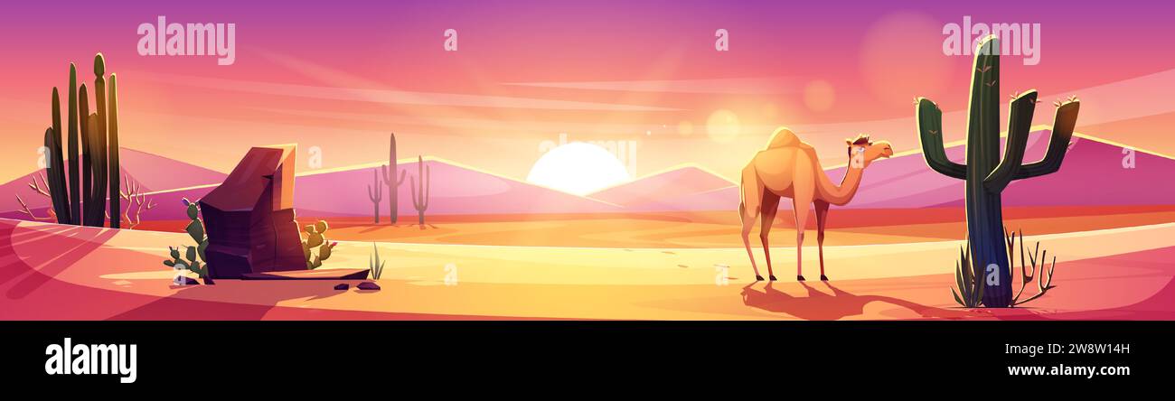 Arizona desert landscape with brown rock and sand dune hills, green ...