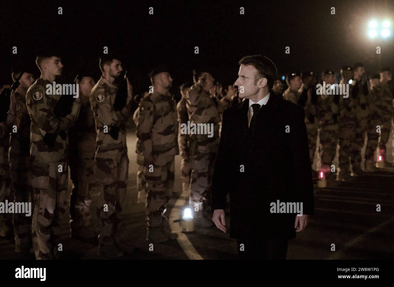 Safawi, Jordan. 21st Dec, 2023. French President Emmanuel Macron ...