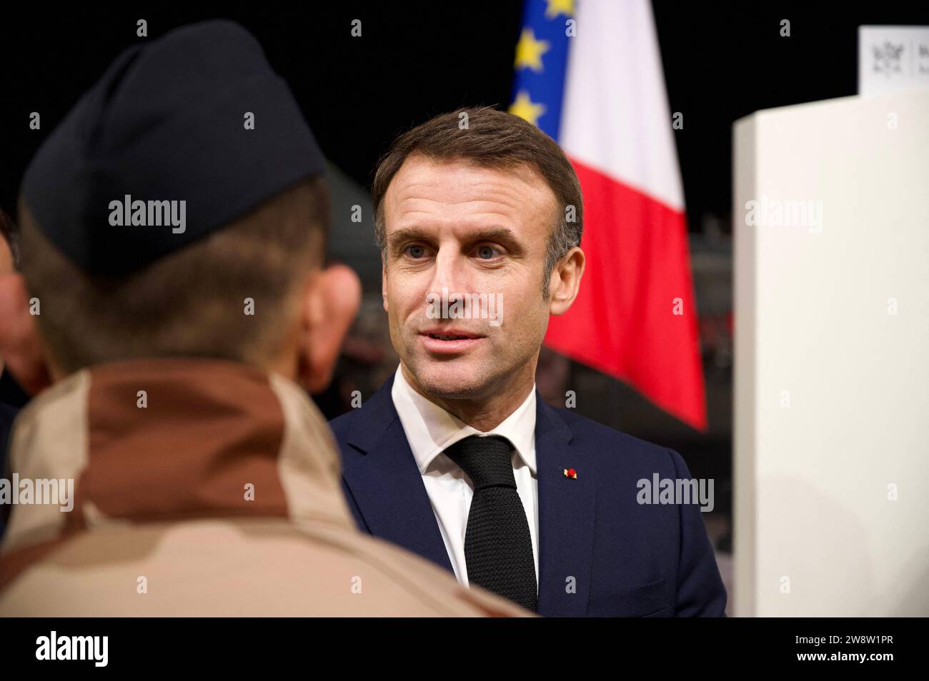 Safawi, Jordan. 21st Dec, 2023. French President Emmanuel Macron meets ...