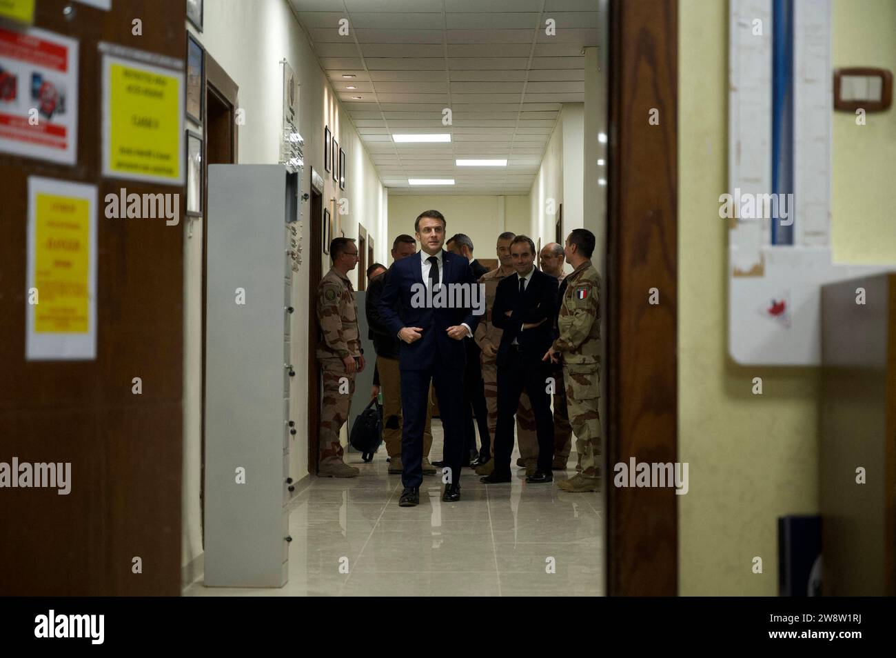 Safawi, Jordan. 21st Dec, 2023. France's President Emmanuel Macron ...