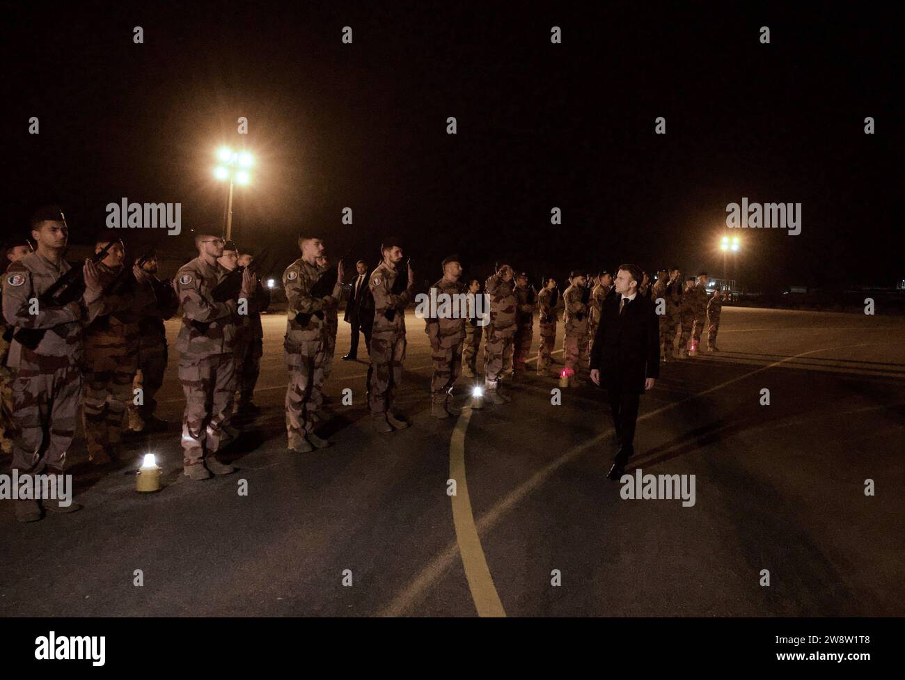 Safawi, Jordan. 21st Dec, 2023. French President Emmanuel Macron ...