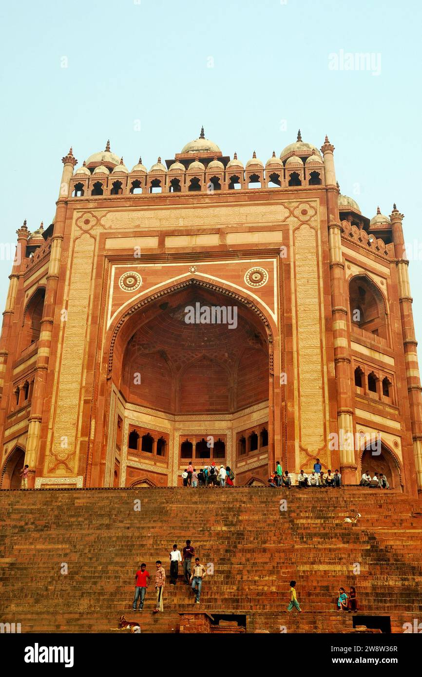Partial view of Buland Darwaja, Fatehpur Sikri, Uttar Pradesh, India ...