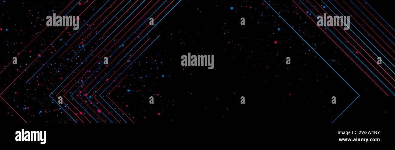 Blue purple minimal lines and shiny dust particles abstract background ...