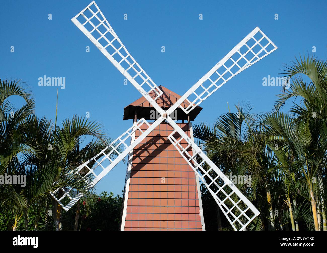 Windmill decoration with 4 panels Stock Photo - Alamy
