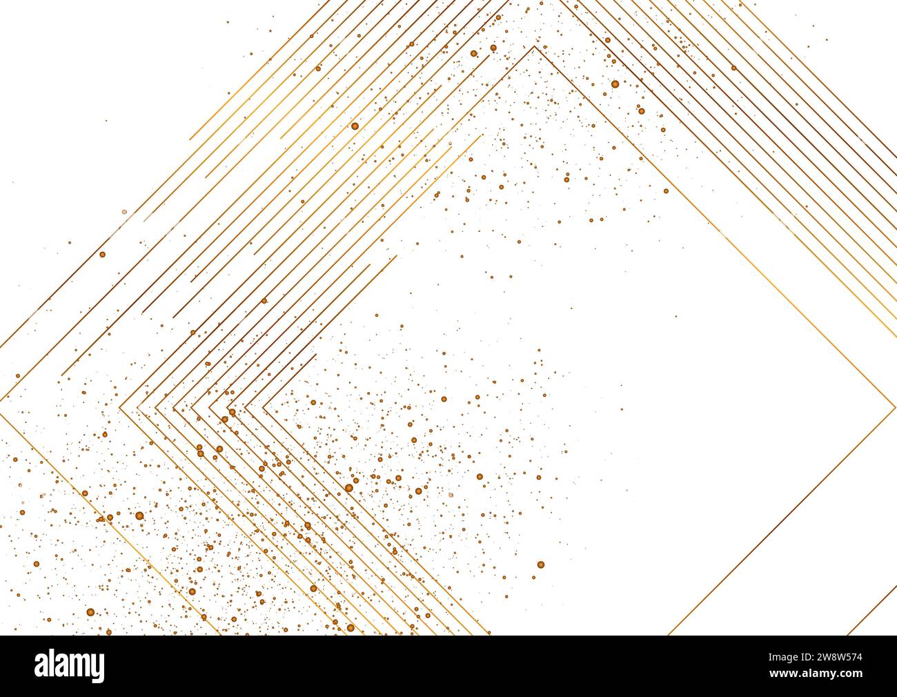Golden minimal lines and shiny dust particles abstract background ...