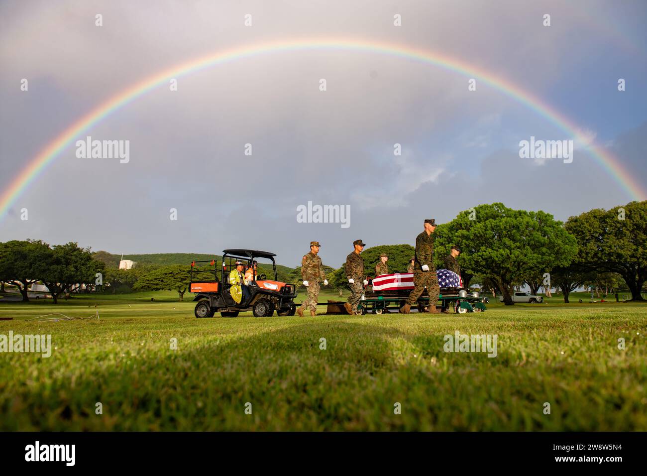 Honolulu, Hawaii, USA. 19th Dec, 2023. Service members assigned to the ...